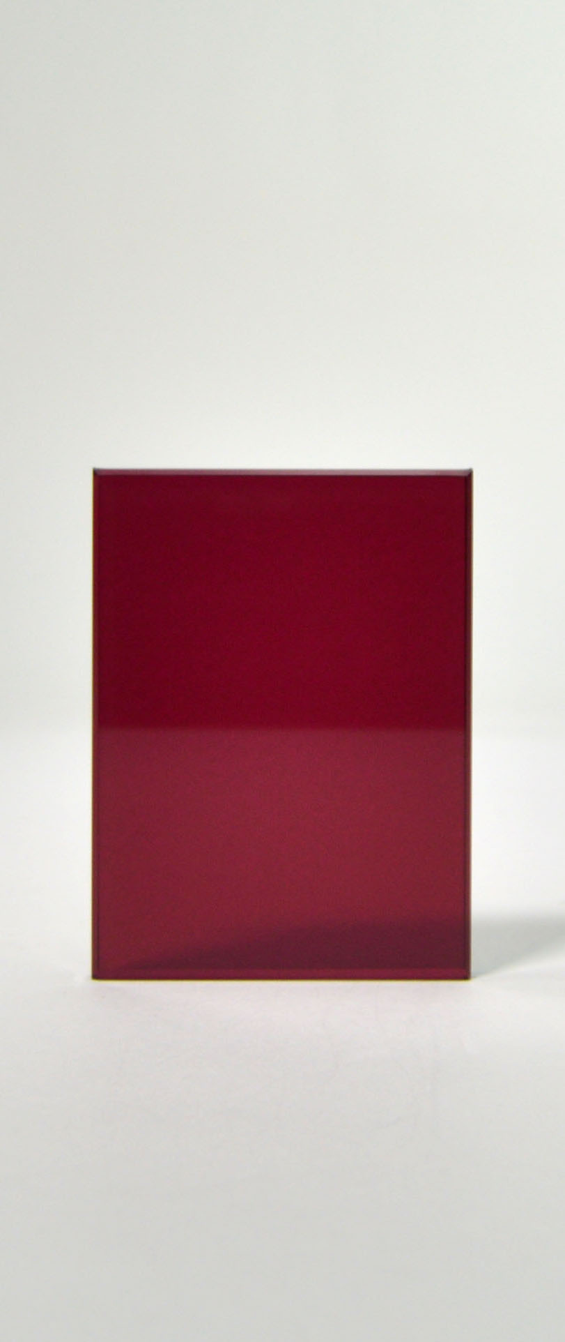 Translucent Cranberry Glass Sample