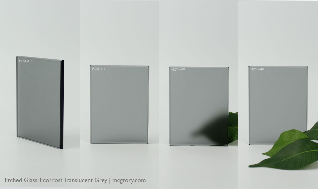 EcoFrost Translucent Grey Glass Sample