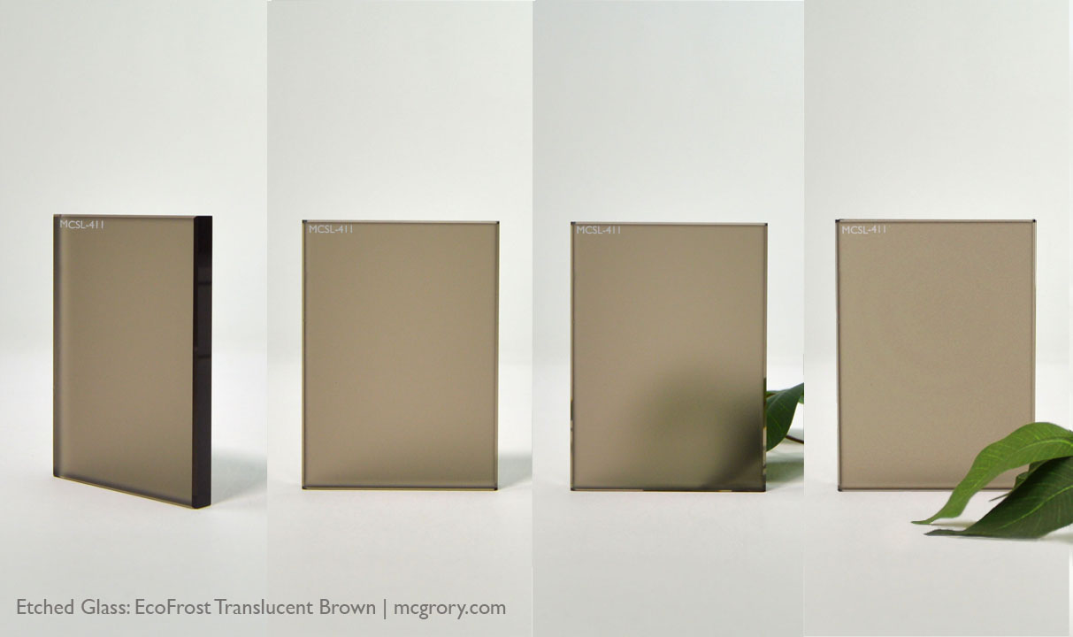 EcoFrost Translucent Brown Glass Sample