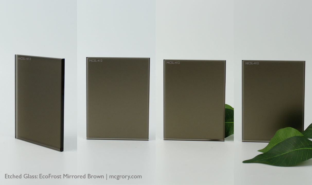 EcoFrost Mirrored Brown Glass Sample