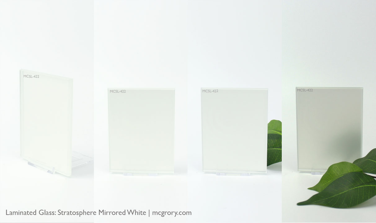 Stratosphere Mirrored White Glass Sample