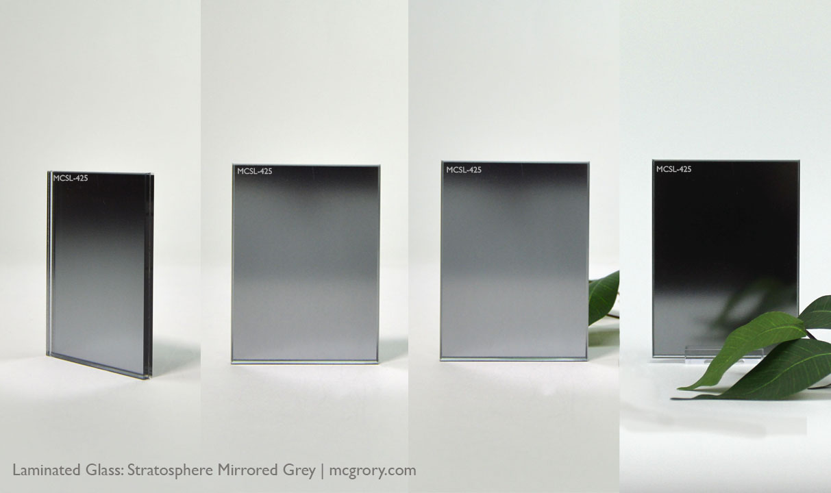 Stratosphere Mirrored Grey Glass Sample