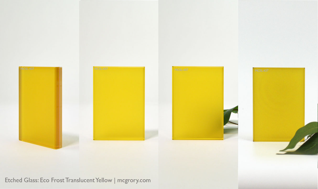 EcoFrost Translucent Yellow Glass Sample