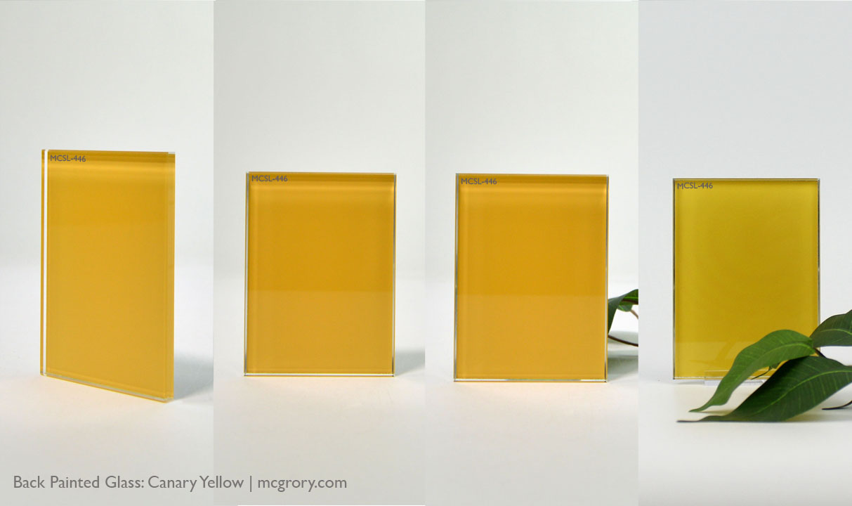 Canary Yellow Glass Sample