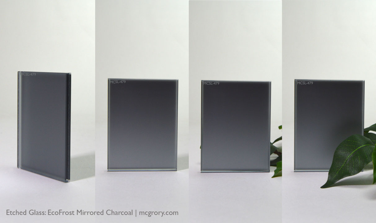 EcoFrost Mirrored Charcoal Glass Sample