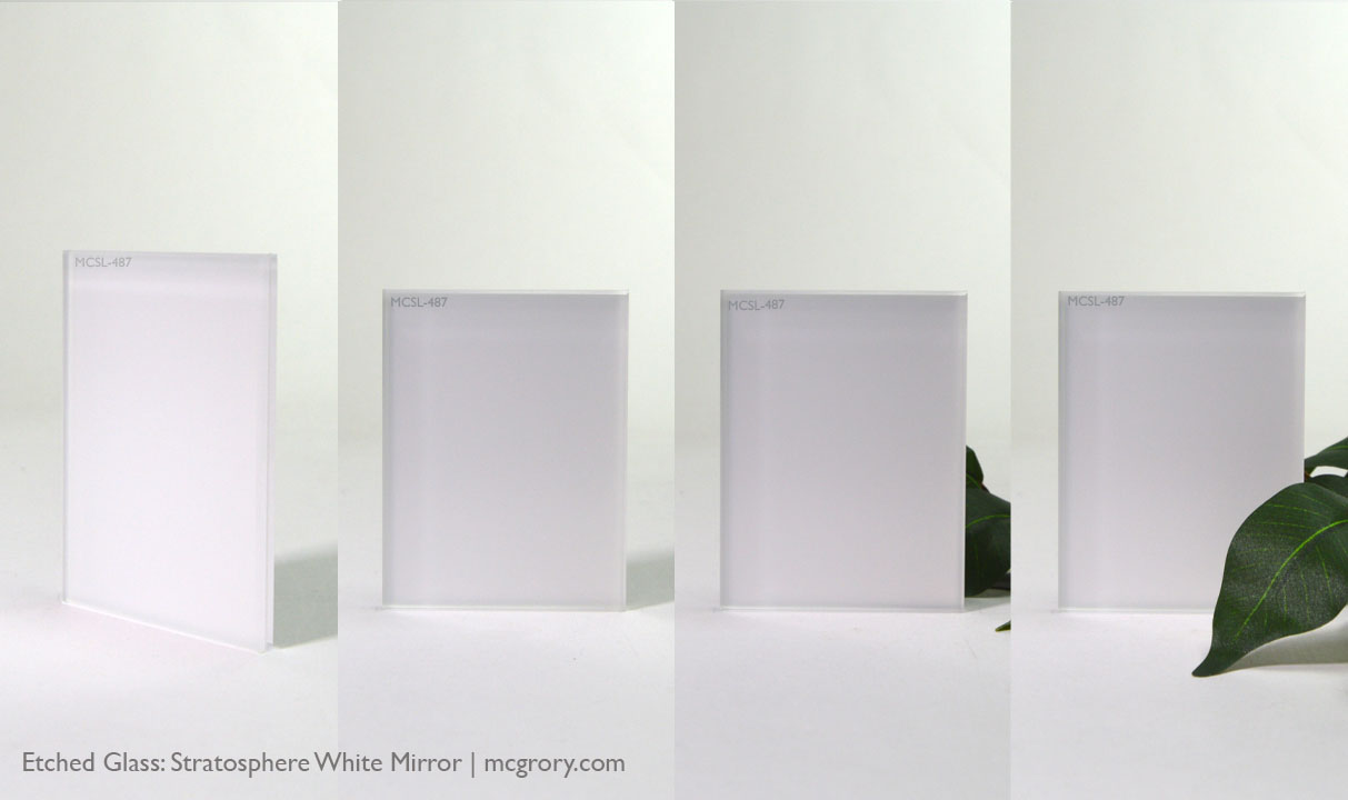 Stratosphere White Mirror Glass Sample