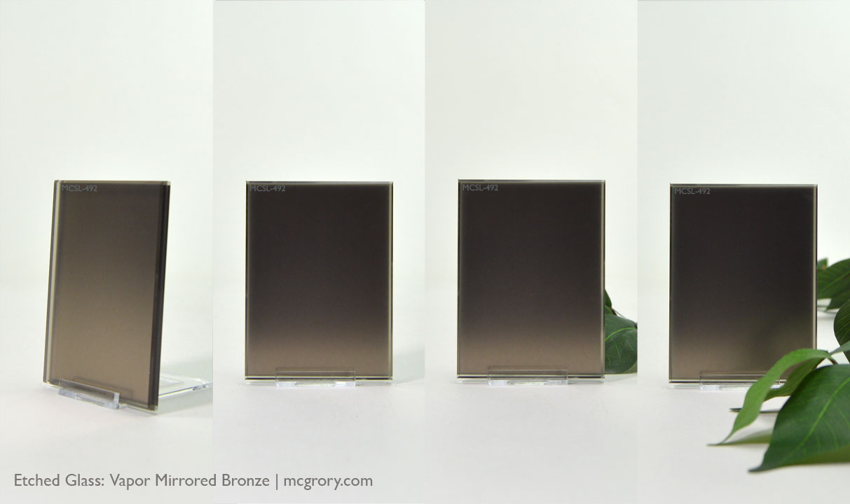 Vapor Mirrored Bronze Glass Sample