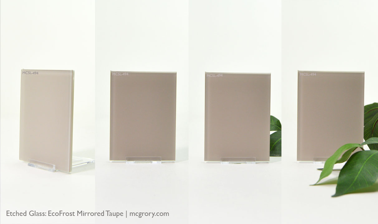 EcoFrost Mirrored Taupe Glass Sample