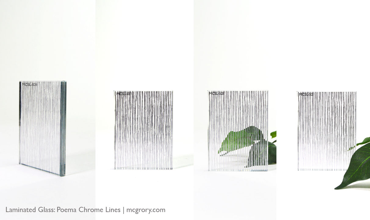 Poema Chrome Lines Glass Sample