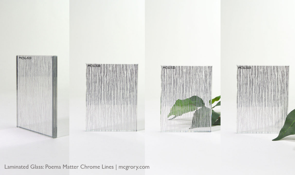 Poema Matter Chrome Lines Glass Sample