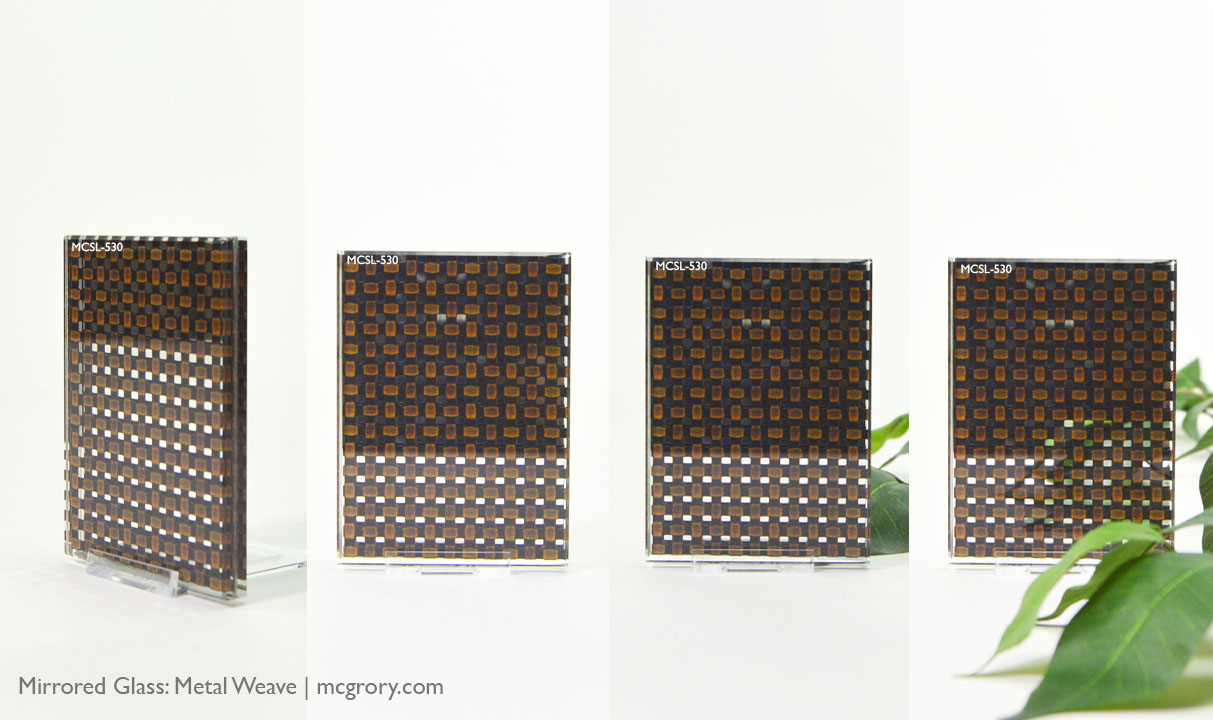 Metal Weave Glass Sample